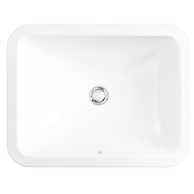 K-20000-0,96,95 Kohler Caxton™ Kohler Rectangle 20-1/4" Undermount Bathroom Sink with Overflow ...